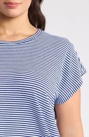 Eileen Fisher Striped Organic Cotton T-shirt - Infty