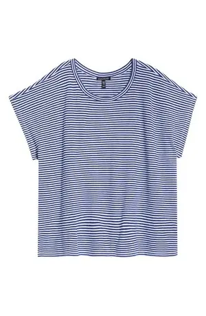 Eileen Fisher Striped Organic Cotton T-shirt - Infty