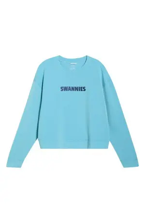 SWANNIES Monica Logo Graphic Crop Sweatshirt