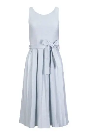 HOPE & HENRY Organic Pleated Sweater Knit Midi Dress