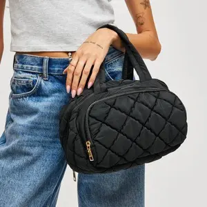 URBAN EXPRESSIONS Zip Me Prettyquilted Puffer Travel Organizer - Black