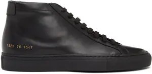COMMON PROJECTS Common Projects White Original Achilles Mid Sneakers - 7547 Black