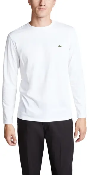 Lacoste Lacoste Long Sleeve Crew Tee White