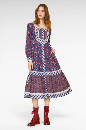 MODCLOTH Veronica Floral Cottagecore Midi Dress - Circe's Crown
