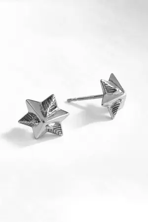 ASTOR & ORION Star Stud Earrings - Silver