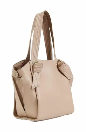 BELLE & BLOOM Heart Of Gold Leather Shoulder Bag - Latte