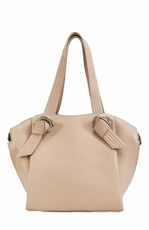 BELLE & BLOOM Heart Of Gold Leather Shoulder Bag - Latte