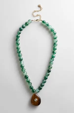 Baublebar Jamie Semi-precious Beaded Pendant Necklace - Green