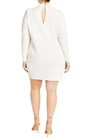 City Chic Wrap Neck Mini Dress