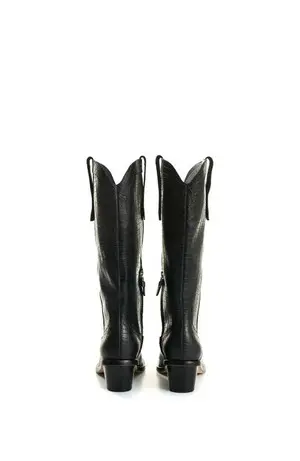 VELEZ Embossed Leather Mid-calf Boots