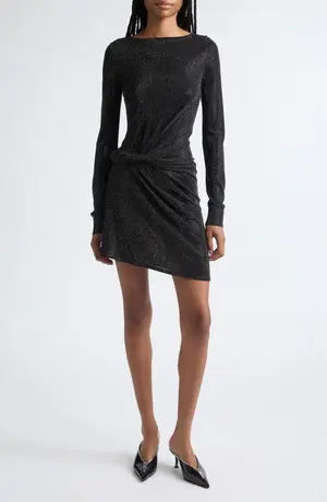 Alexander Wang Long Sleeve Twist Jersey Sweater Dress