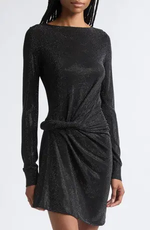 Alexander Wang Long Sleeve Twist Jersey Sweater Dress