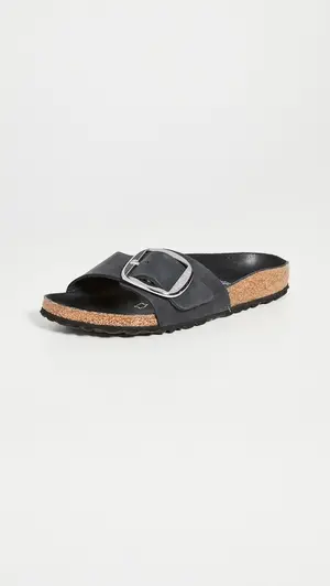 BIRKENSTOCK Madrid Big Buckle Sandals - Black