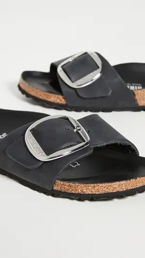 BIRKENSTOCK Madrid Big Buckle Sandals - Black
