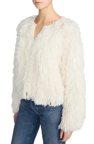 FRAME The Fringe Sweater Jacket