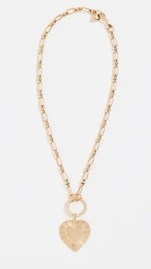 Brinker & Eliza Embossed Heart Pendant Necklace