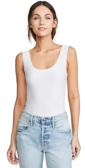 Commando Butter Tank Thong Bodysuit - White
