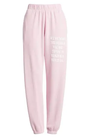 BOYS LIE 1-800 Revamped Slim Waffle Knit Graphic Joggers