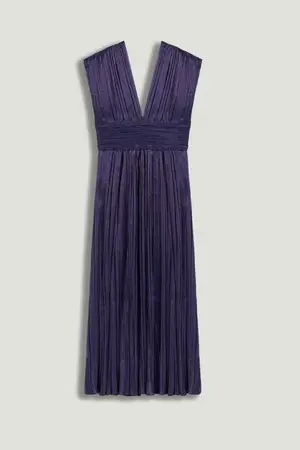 NOCTURNE V-neck Midi Sleeveless Dress