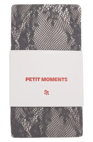 PETIT MOMENTS Stretch Lace Tights - Grey
