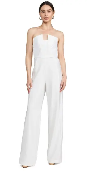 Black Halo Lena Jumpsuit - Crystal/porcelain