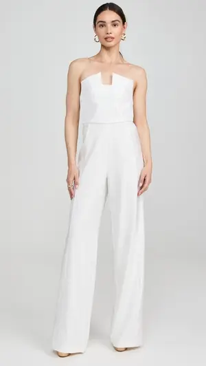 Black Halo Lena Jumpsuit - Crystal/porcelain