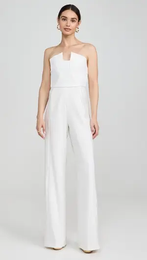 Black Halo Lena Jumpsuit - Crystal/porcelain