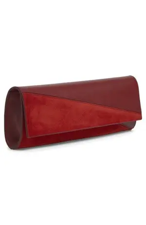 Proenza Schouler Hex Calfskin Clutch - Madder