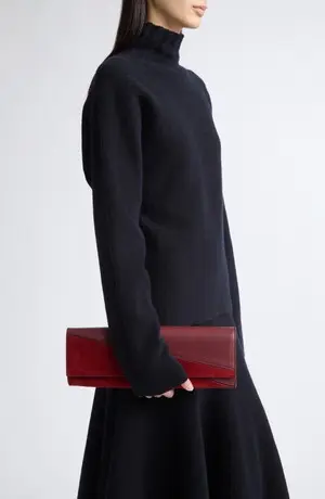 Proenza Schouler Hex Calfskin Clutch - Madder