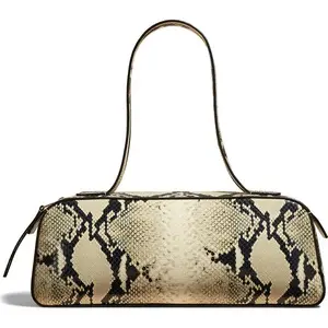Khaite Simona Snakeskin Print Shoulder Bag - Natural 121