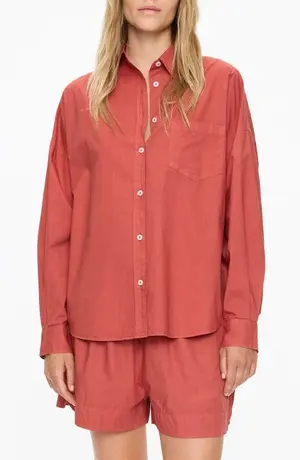 LMND Chiara Button-up Shirt - Henna