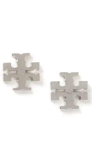 Tory Burch Icon Stud Earrings - Tory Silver