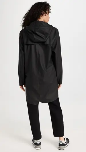 Rains Long Jacket - Black