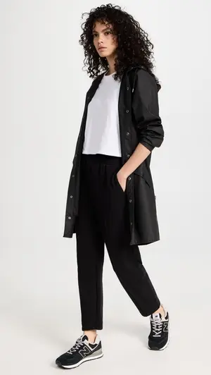 Rains Long Jacket - Black
