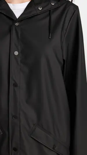 Rains Long Jacket - Black