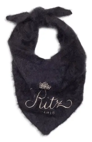 FRAME X The Ritz Paris Cashmere Scarf - Navy