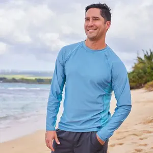 UV SKINZ Long Sleeve Crew Sun & Swim Shirt - Baltic/lagoon