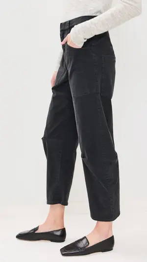 NILI LOTAN Shon Twill Trousers - Carbon