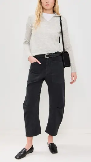 NILI LOTAN Shon Twill Trousers - Carbon