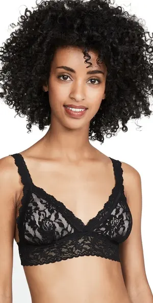 Hanky Panky Signature Lace Padded Crossover Bralette - Black