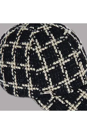 Eugenia Kim Windowpane Tweed Baseball Cap