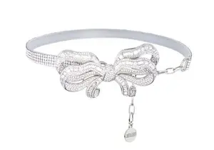 Judith Leiber Embellished Bow Baguette Belt