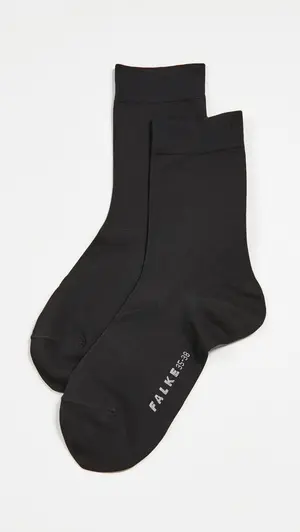Falke Cotton Touch Ankle Socks - Black