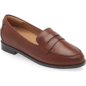 FRANKIE4 Classic Leather Penny Loafers - Deep Tan