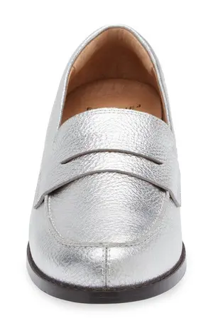 FRANKIE4 Classic Leather Penny Loafers - Silver Tumbled