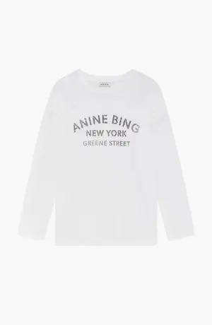 ANINE BING Ivan New York Stencil Long Sleeve