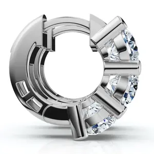 BLISS DIAMOND 3ct Diamond Lab Grown Diamond Huggie Hoop Earrings