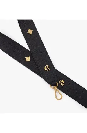 Mcm Pina Shoulder Strap In Studded Calfskin