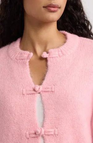 BDG URBAN OUTFITTERS Knot Fastening Cardigan - Pink
