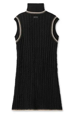 UGG Rylynn Sleeveless Quarter-zip Cable-knit Minidress - Black